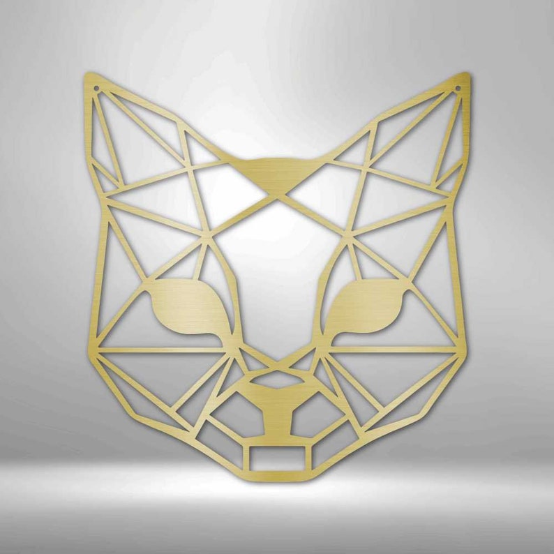 Geometric Cat Face - Steel Sign for Cat Lovers Everywhere - Etsy