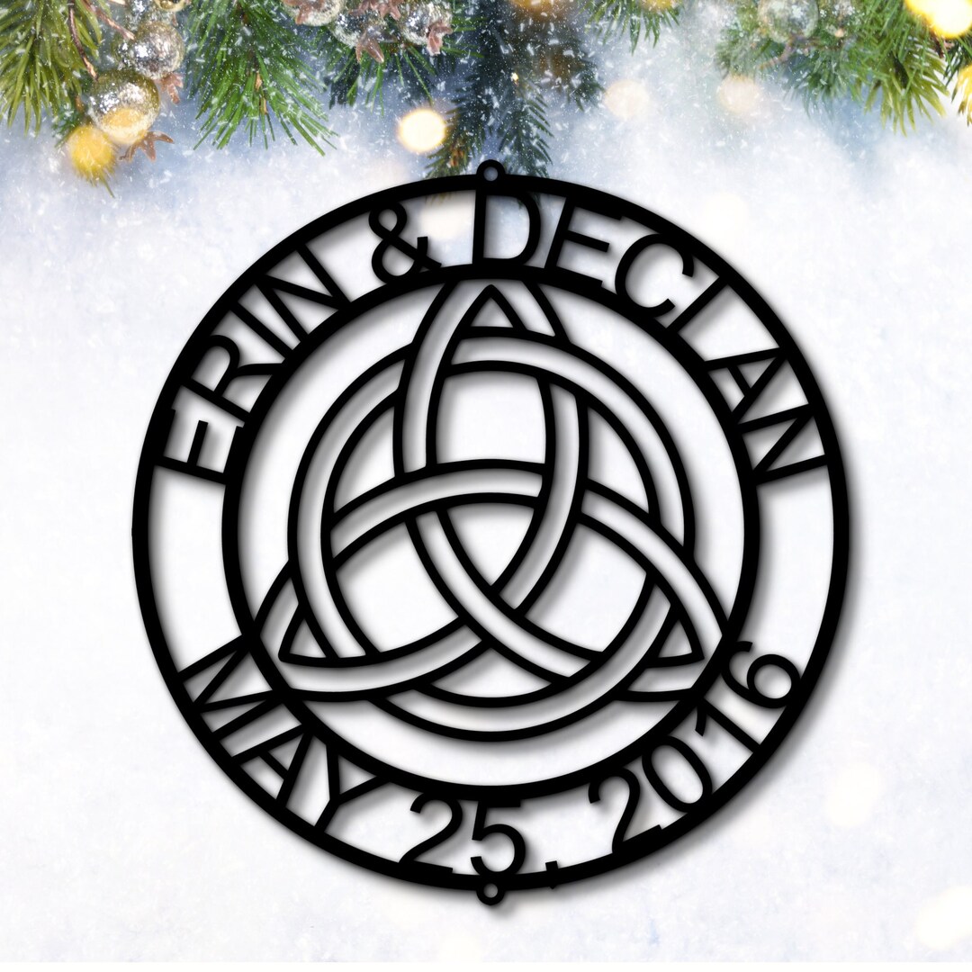 Celtic Knot Ring Monogram - Customizable Steel Sign - Etsy