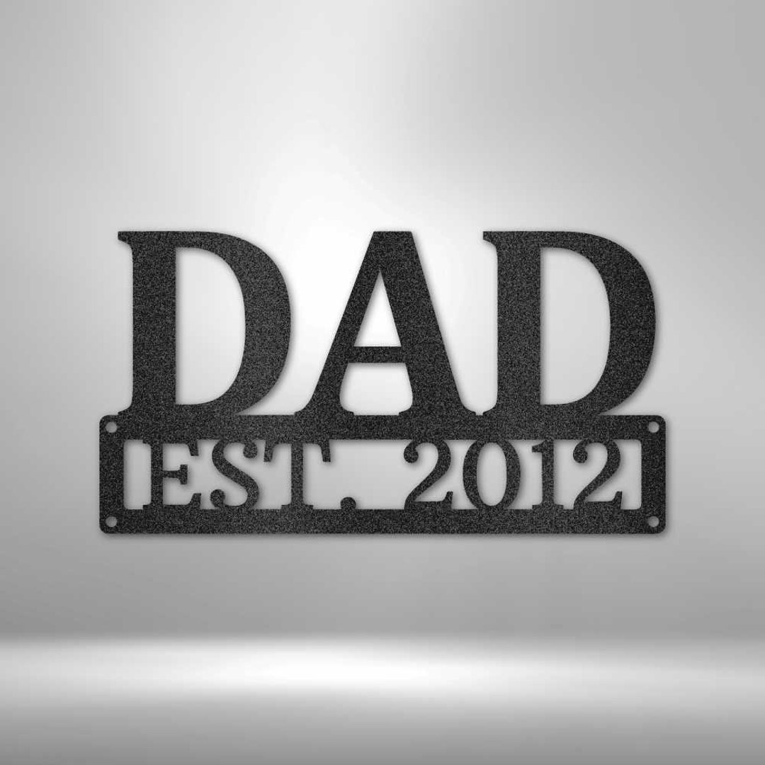 Personalized Dad Sign, New Dad Metal Art Sign, New Parent Sign With ...