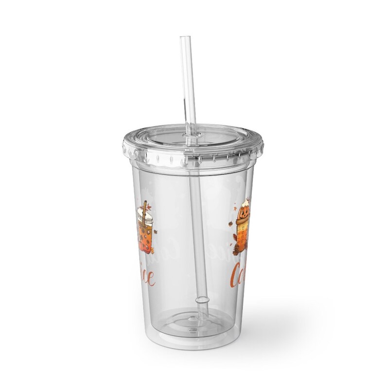 Cold Spice 16 Oz Acrylic Beverage Tumbler With Straw, Cute Fall Cup for ...