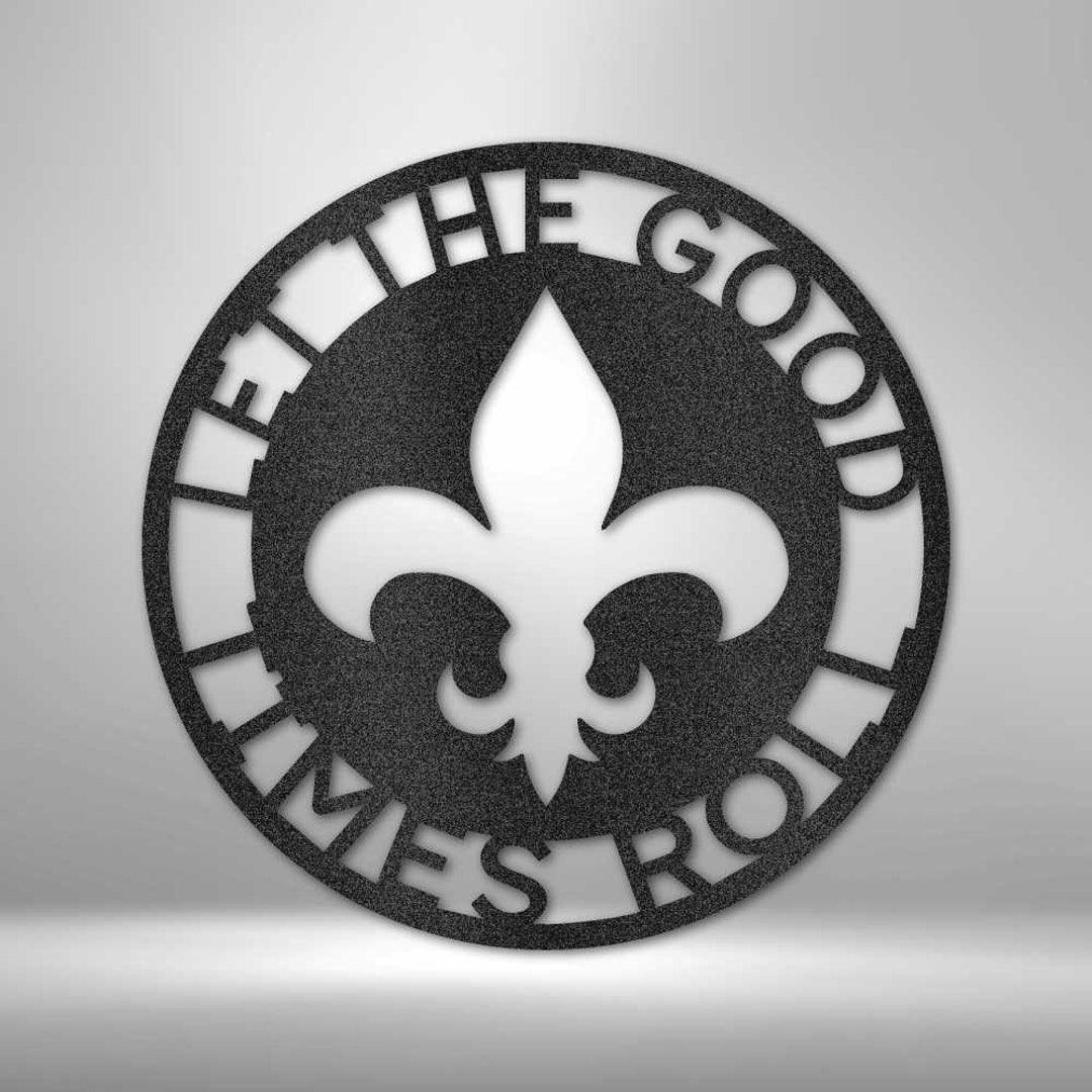 Fleur De Lis Ring Monogram - Steel Sign - Etsy