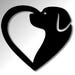 Dog Heart Silhouette Steel Sign: Pet Lover Wall Art - Etsy