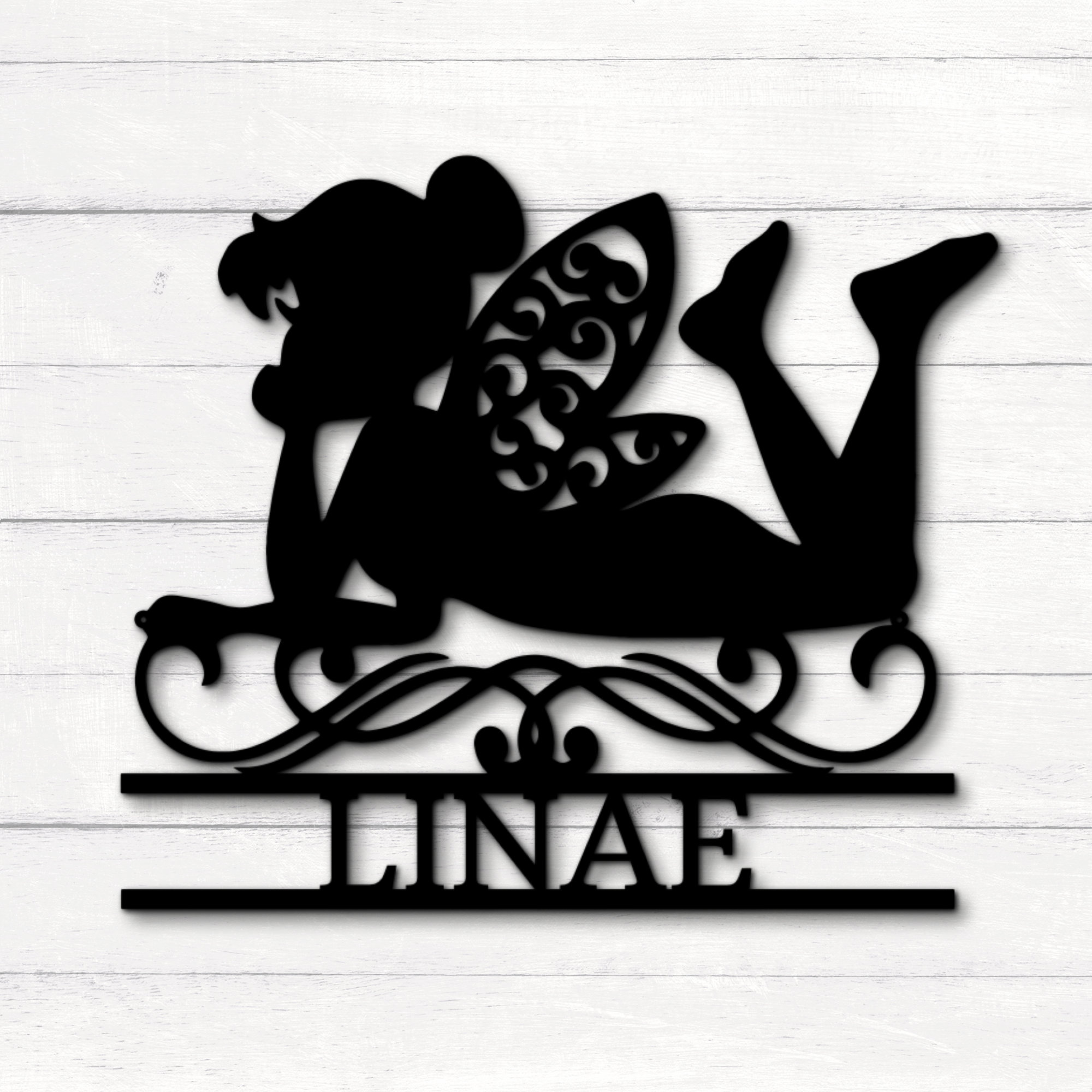 Custom Fairy Monogram Metal Sign for Girls, Personalized Fairy Monogram ...