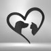 Pets Heart Metal Wall Art, Metal Sign With Heart Dog and Cat, Pet Love ...