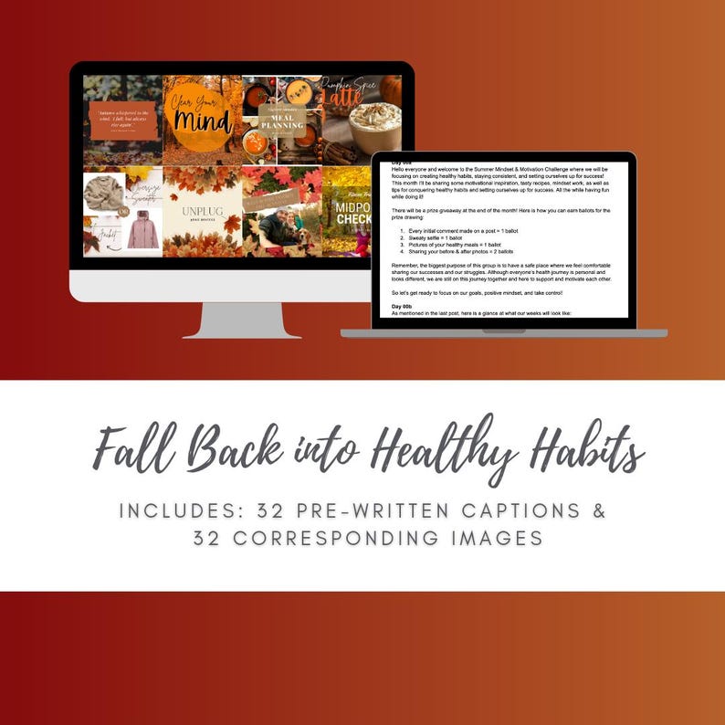 Fall Back Into Healthy Habits - Complete Challenge Group Guide - Etsy