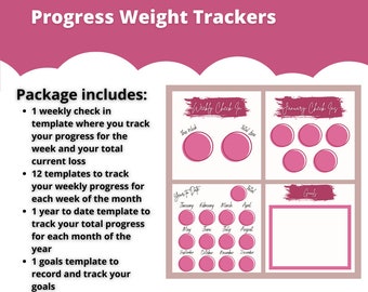 Printable Weight Tracker Weight Loss Chart Weight Progress - Etsy