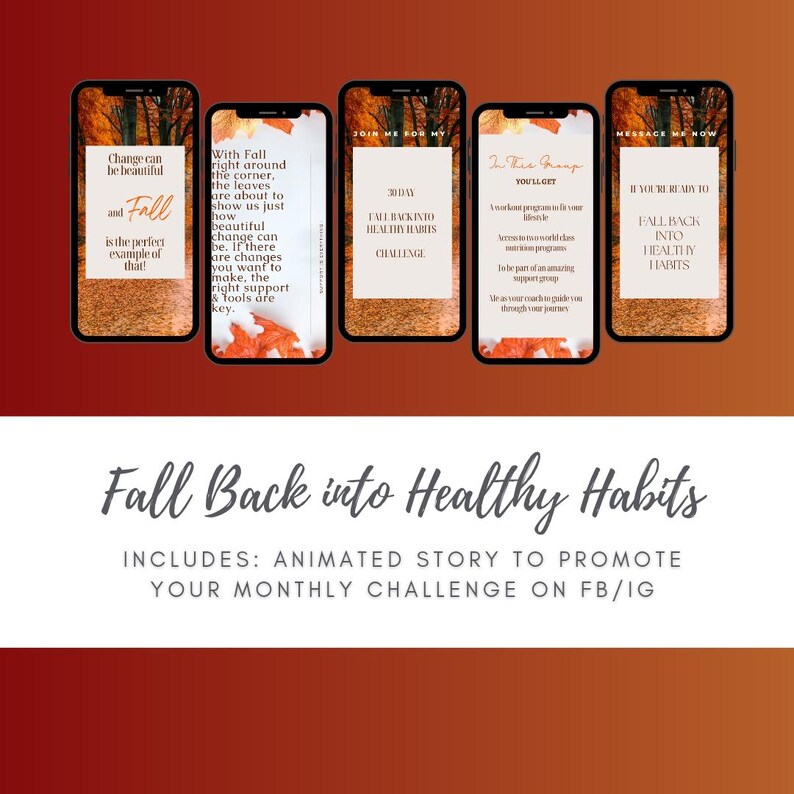 Fall Back Into Healthy Habits - Complete Challenge Group Guide - Etsy