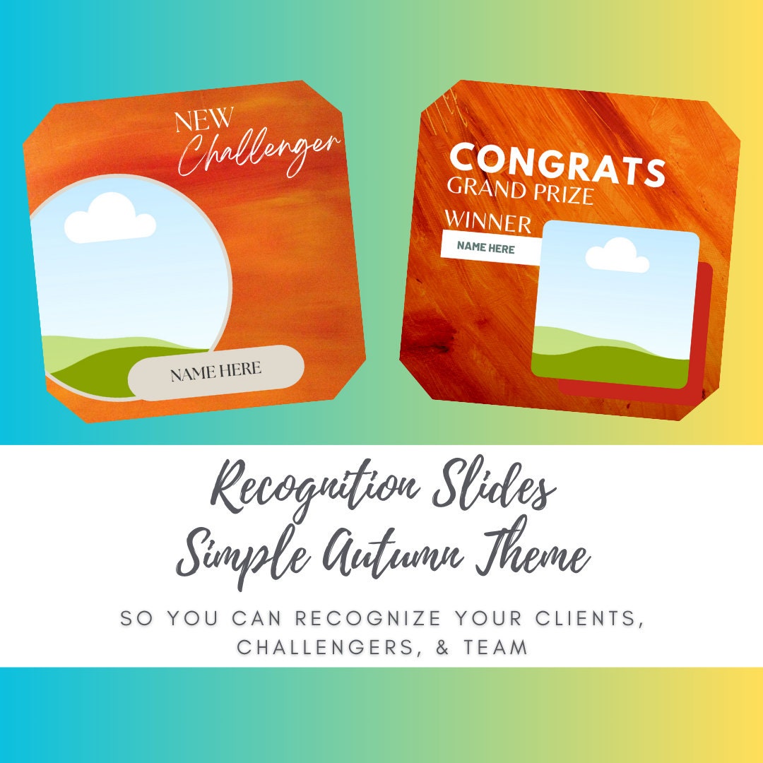 Recognition Slides - Simple Autumn Theme - Etsy