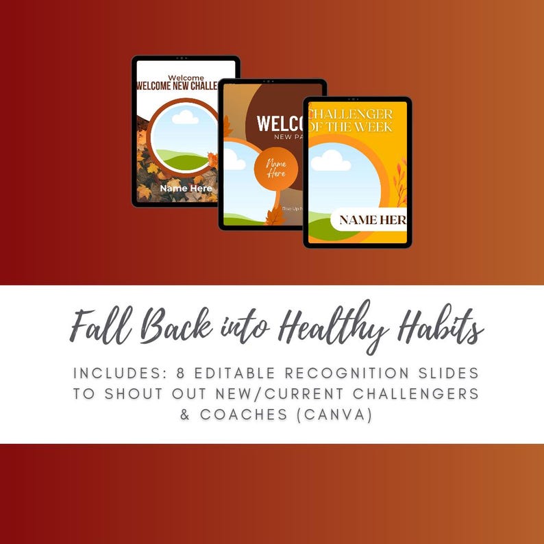 Fall Back Into Healthy Habits - Complete Challenge Group Guide - Etsy