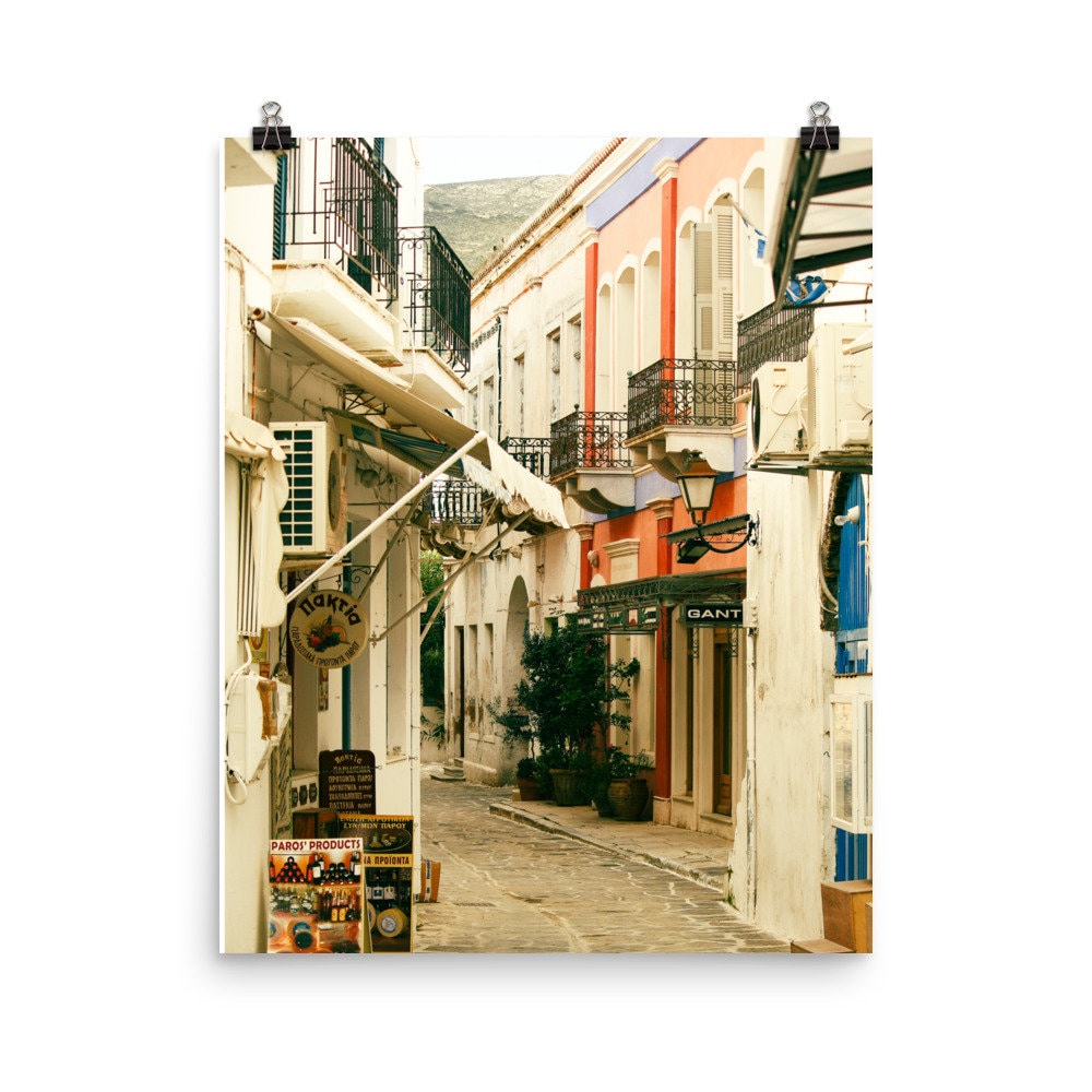 Colorful Paros, Greece Street Photography Art Print/ Greek Isles Photo ...
