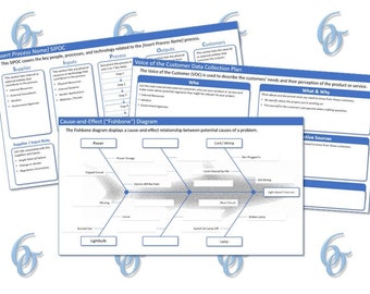 Six Sigma Templates: SIPOC, VOC Collection Plan, and Fishbone Diagram ...