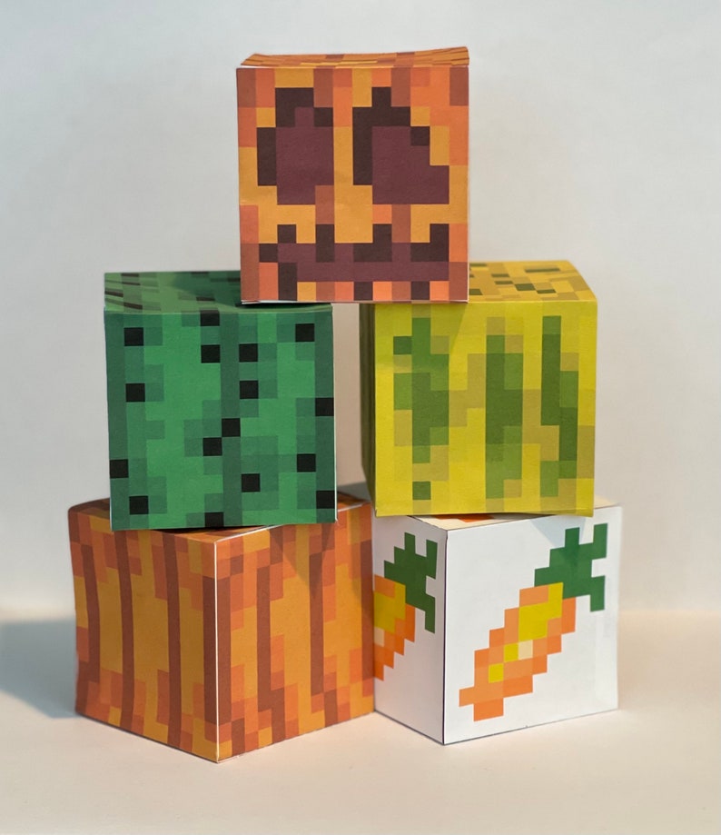 3D Minecraft Blocks - Instant Download - Full Set - Etsy