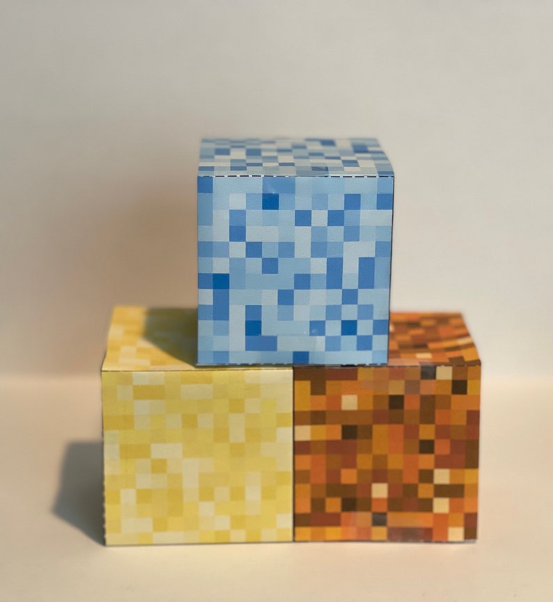 3D Minecraft Blocks - Instant Download - Full Set - Etsy