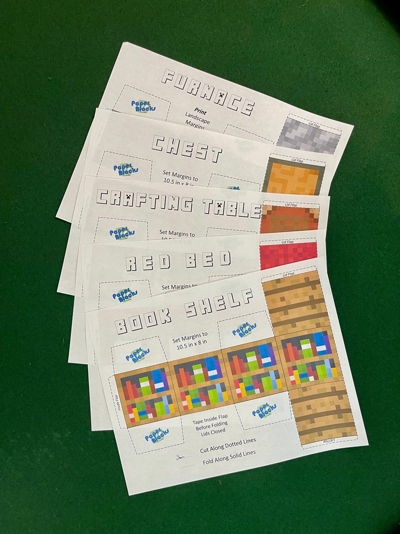 3D Minecraft Blocks - Instant Download - Builder Set - Etsy