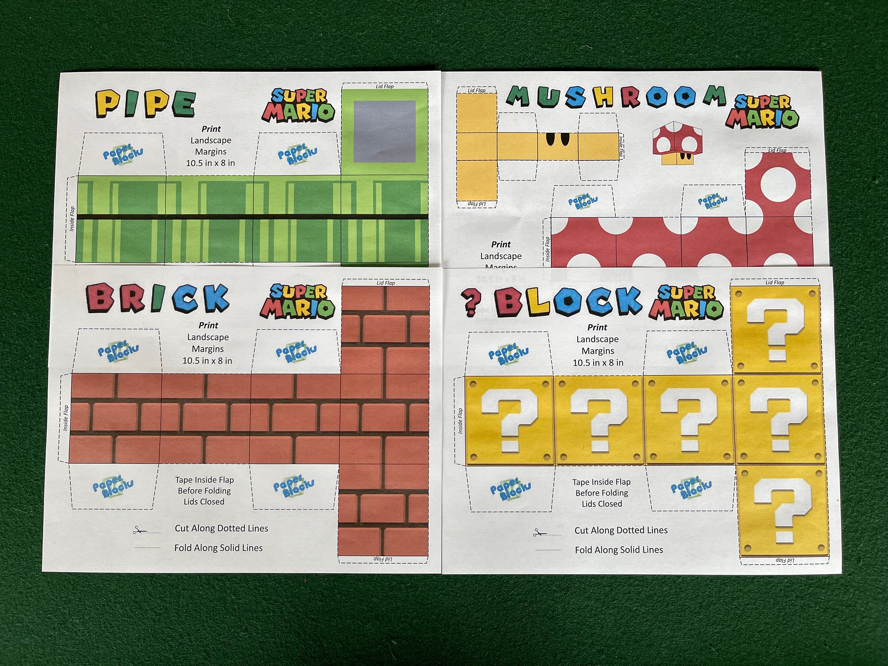 Conjunto de bloques de Super Mario Bros. - Etsy México