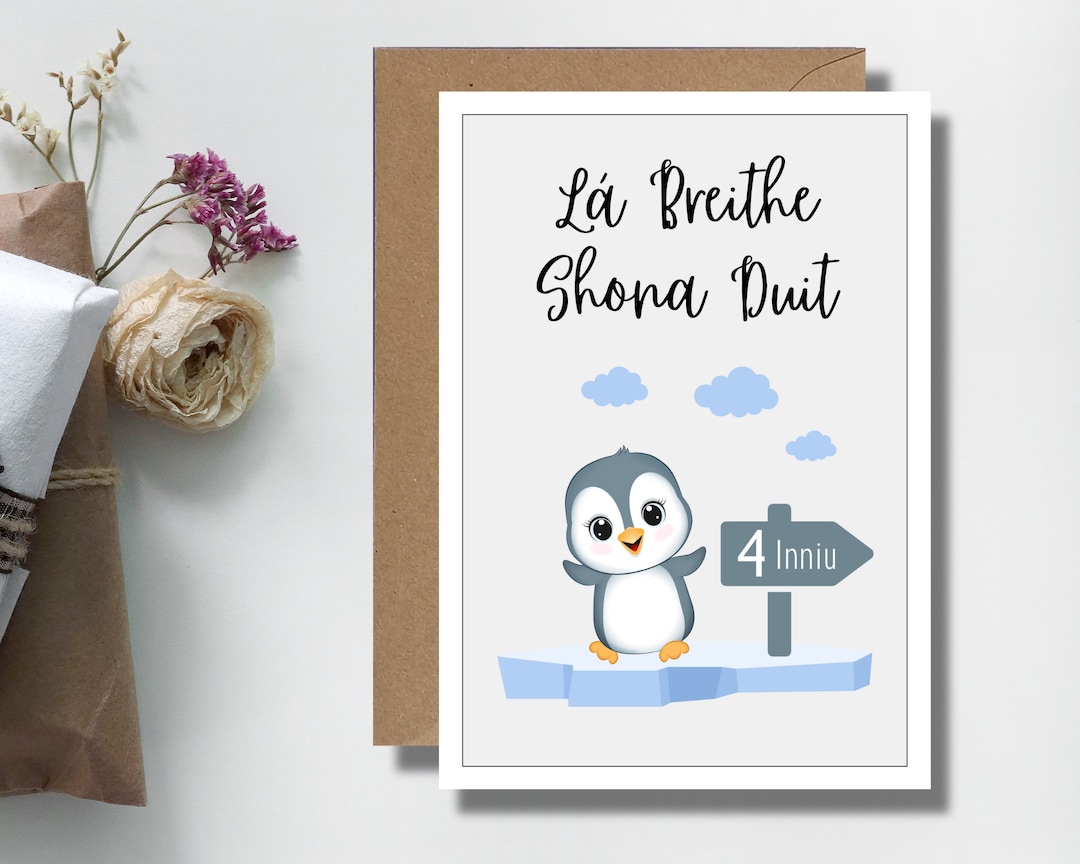 La Breithe Shona Duit | Birthday Card | Cartai Gaeilge | Irish Gift ...