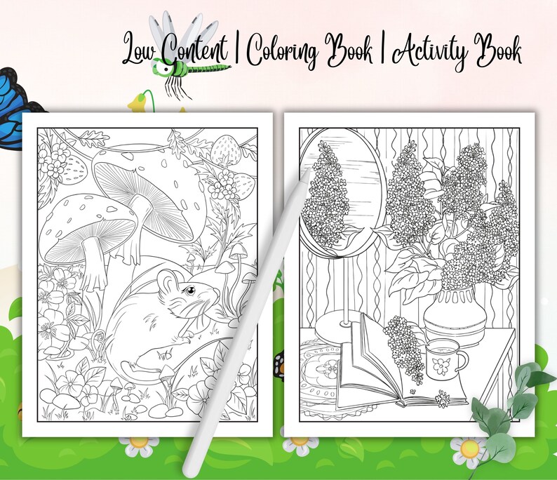 NEW Printable Garden Coloring Pages, Digital Download, 50 High Quality ...
