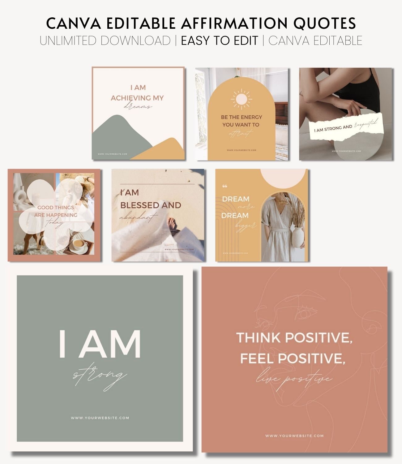 Manifestation Boho Quotes, Minimalist Boho Inspirational Positive Quote ...