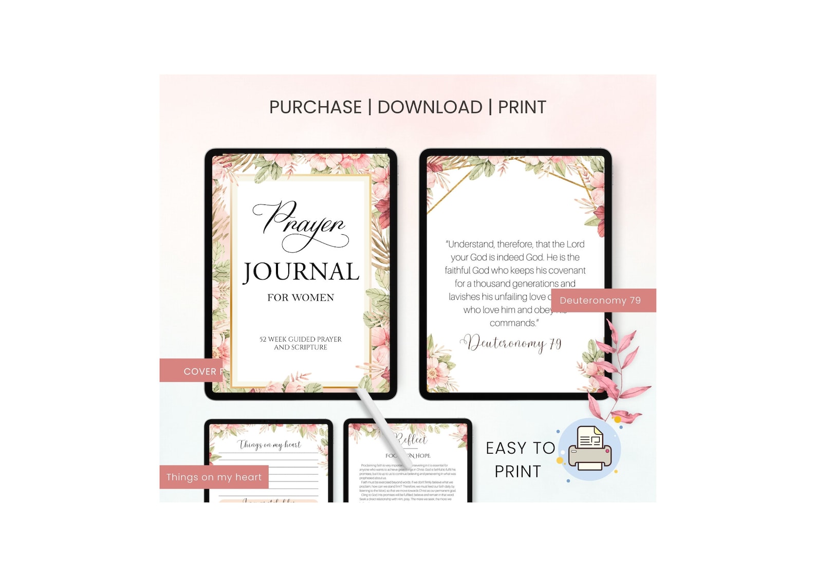 NEW 2024! - 52 Week Guided Prayer Journal - Faith Journey, Bible Study ...