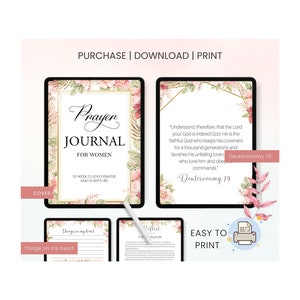 NEW 2024! - 52 Week Guided Prayer Journal - Faith Journey, Bible Study ...