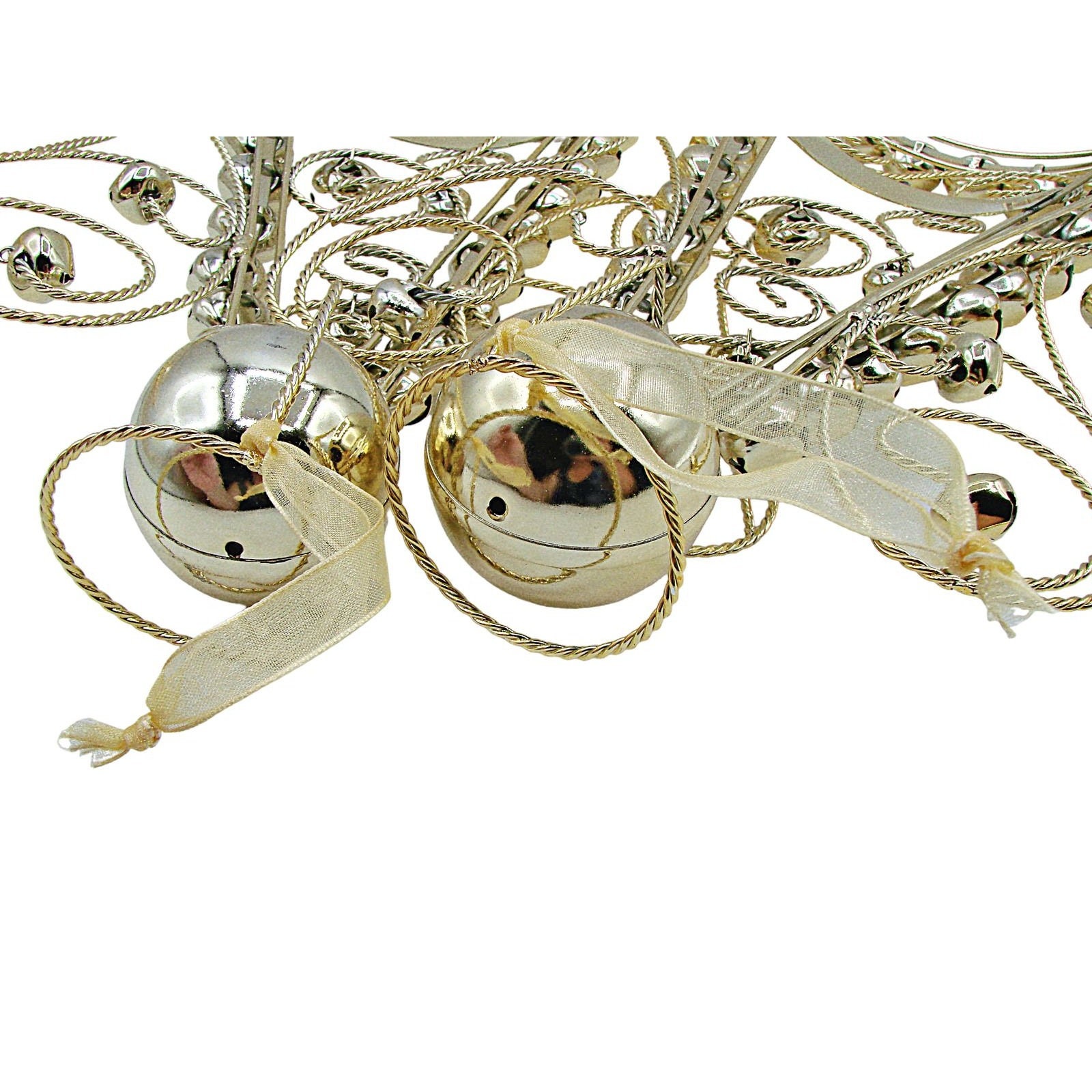 Vintage Angel Decor Set 2 Wire Bells Gold Toned Holiday Decorative ...