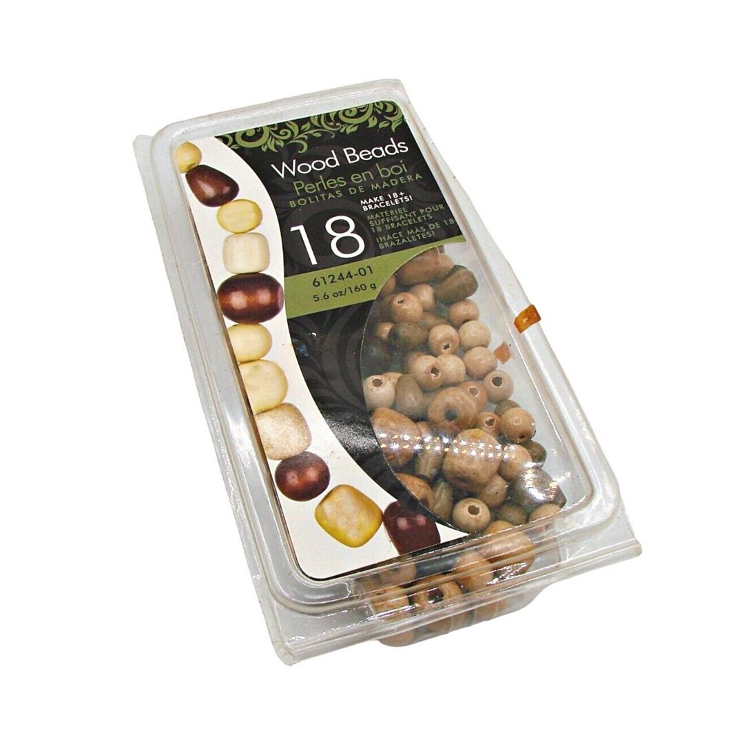 Cousin Wooden Beads Brown Tan Barrel Mixed Sizes Colors Crafts Jewelry ...