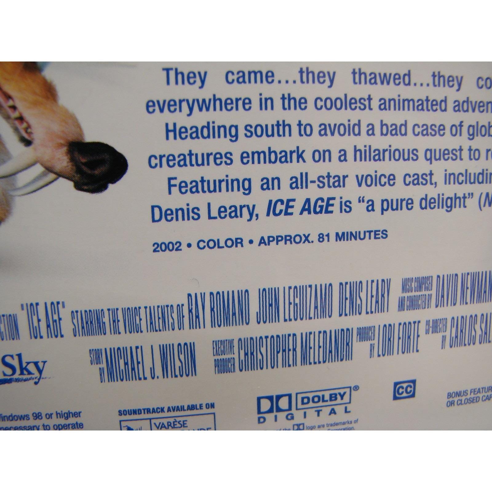 Ice Age 2 Disc Special Edition DVD Full Screen and Widescreen Version ...