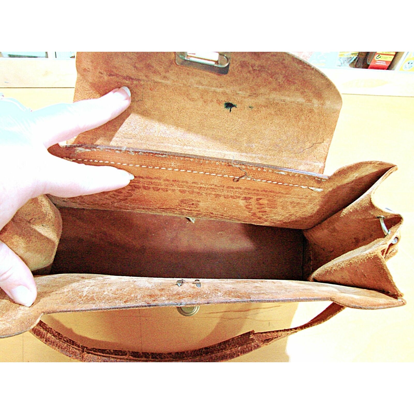 Vintage Talabarteria Hand Tooled Leather Castro El Caballo Blanco ...
