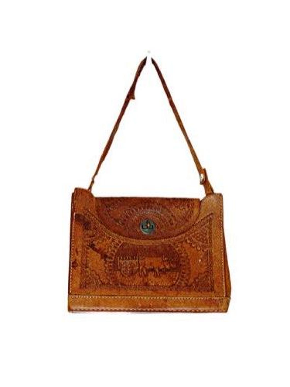 Vintage Talabarteria Hand Tooled Leather Castro El Caballo Blanco ...