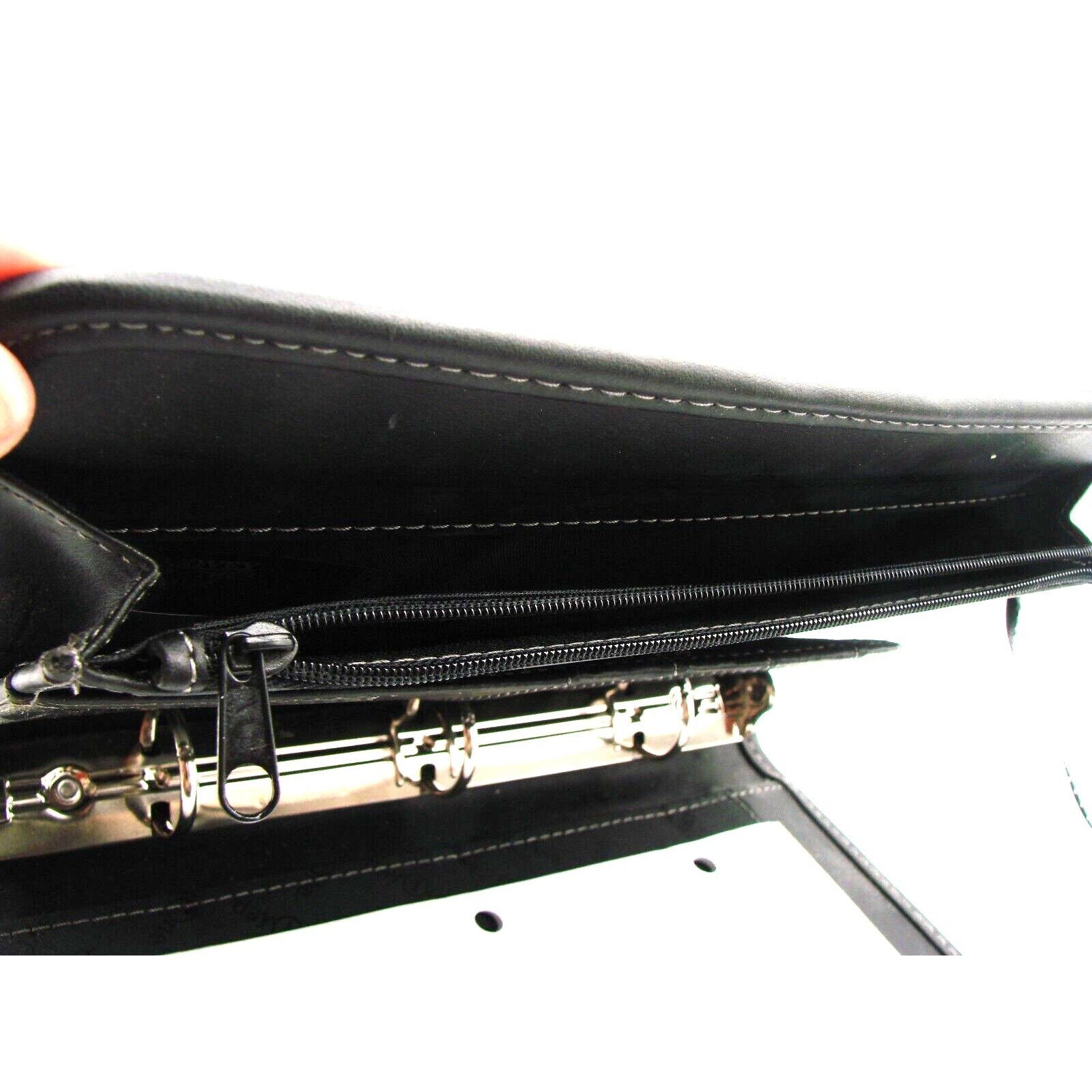 Franklin Covey Day One Planner Organizer Sim Leather Ring Binder Black ...