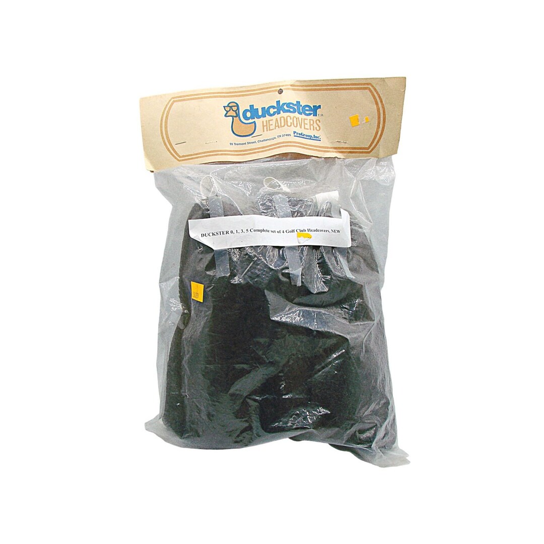 NEW Set 4 Duckster Golf Headcovers Plush Blade Putter Pro Group Brown 0 ...