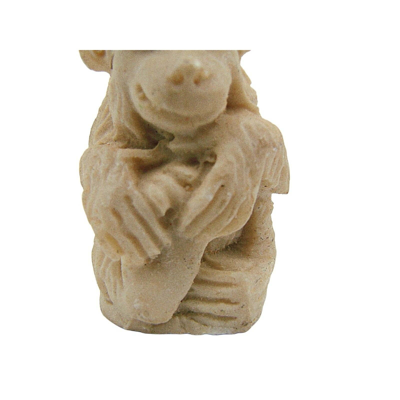 Vintage Small Baboon Monkey Chimp Art Figure Miniature Bone Resin ...
