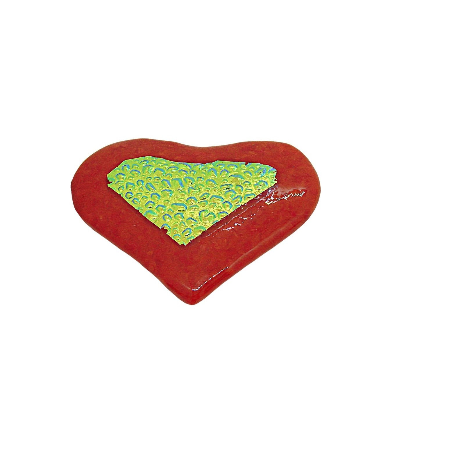 Handmade Paperweight Heart Pottery Ornament Gold Foil Top Hobbyist ...
