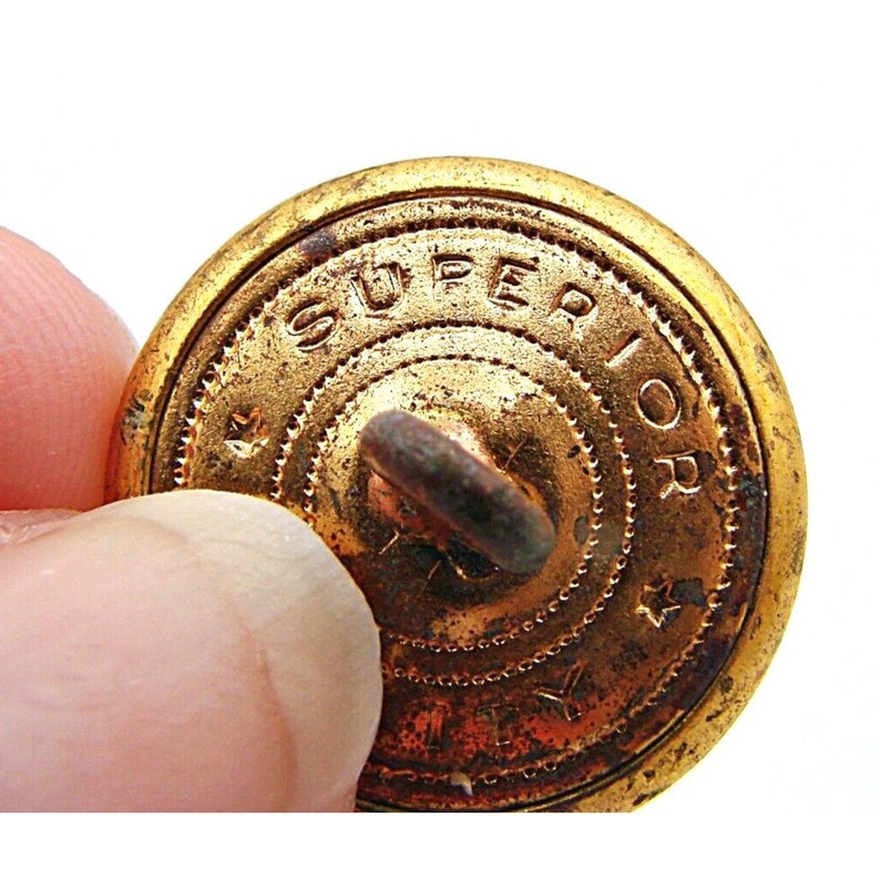 12 Vintage Uniform Coat Jacket Shank Buttons Initial P Police Superior ...