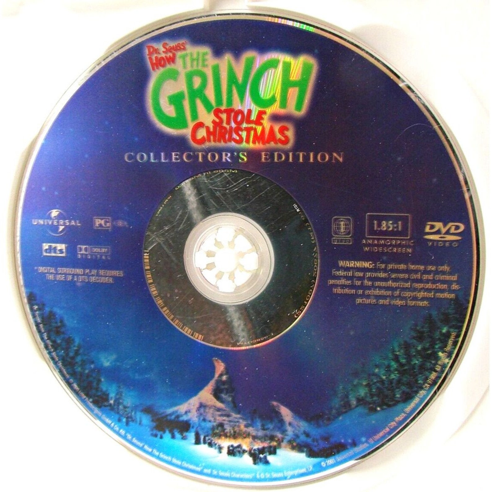 Dr. Seuss How the Grinch Stole Christmas 2003 Collectors Edition DVD ...