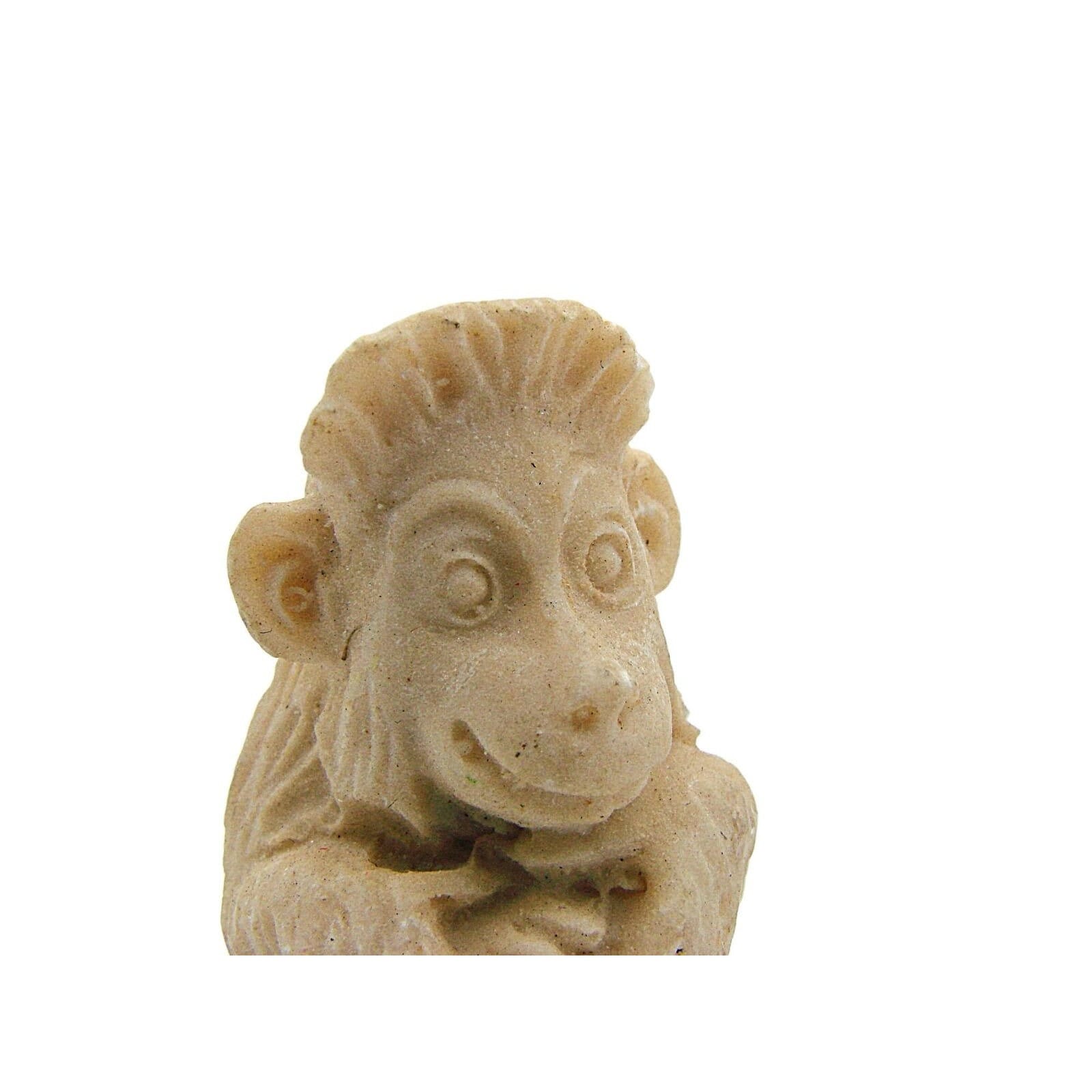 Vintage Small Baboon Monkey Chimp Art Figure Miniature Bone Resin ...