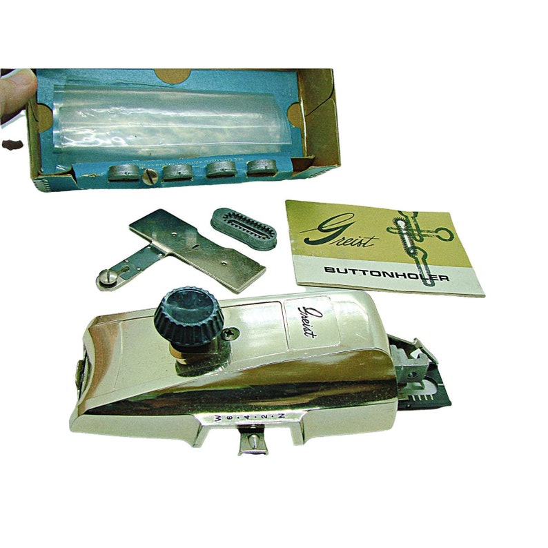 Vintage 1966 Greist Automatic Buttonhole Stitch Attachment Sewing ...