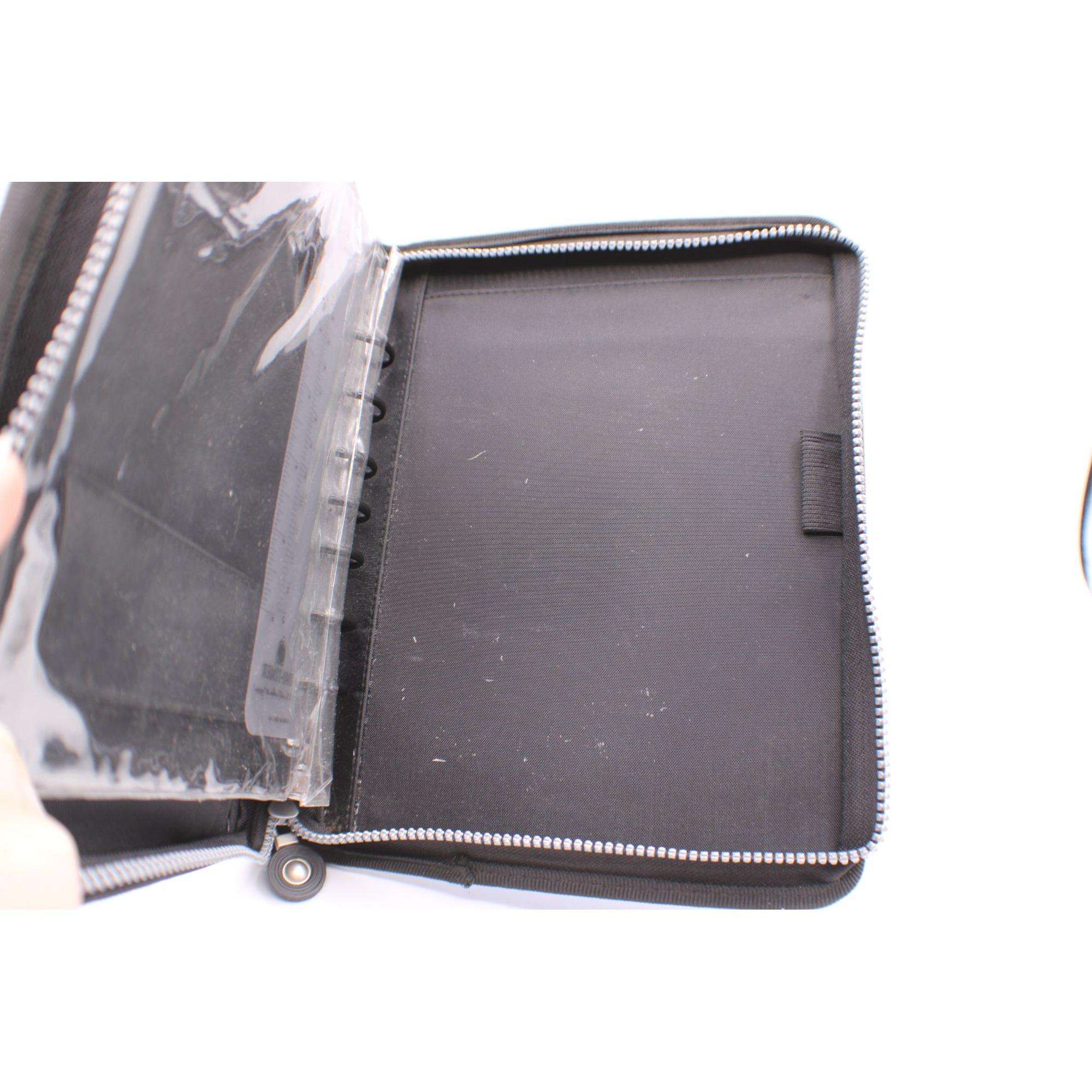 Day-timer Blue Zip-up Ring Binder Planner Organizer With Pockets Ruler ...