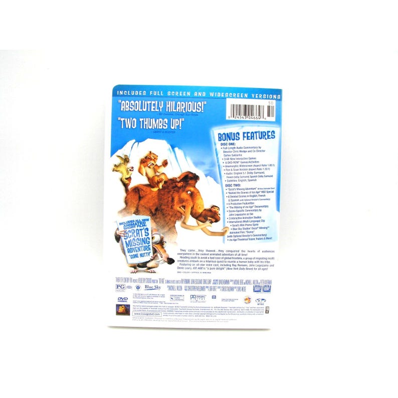 Ice Age 2 Disc Special Edition DVD Full Screen and Widescreen Version ...