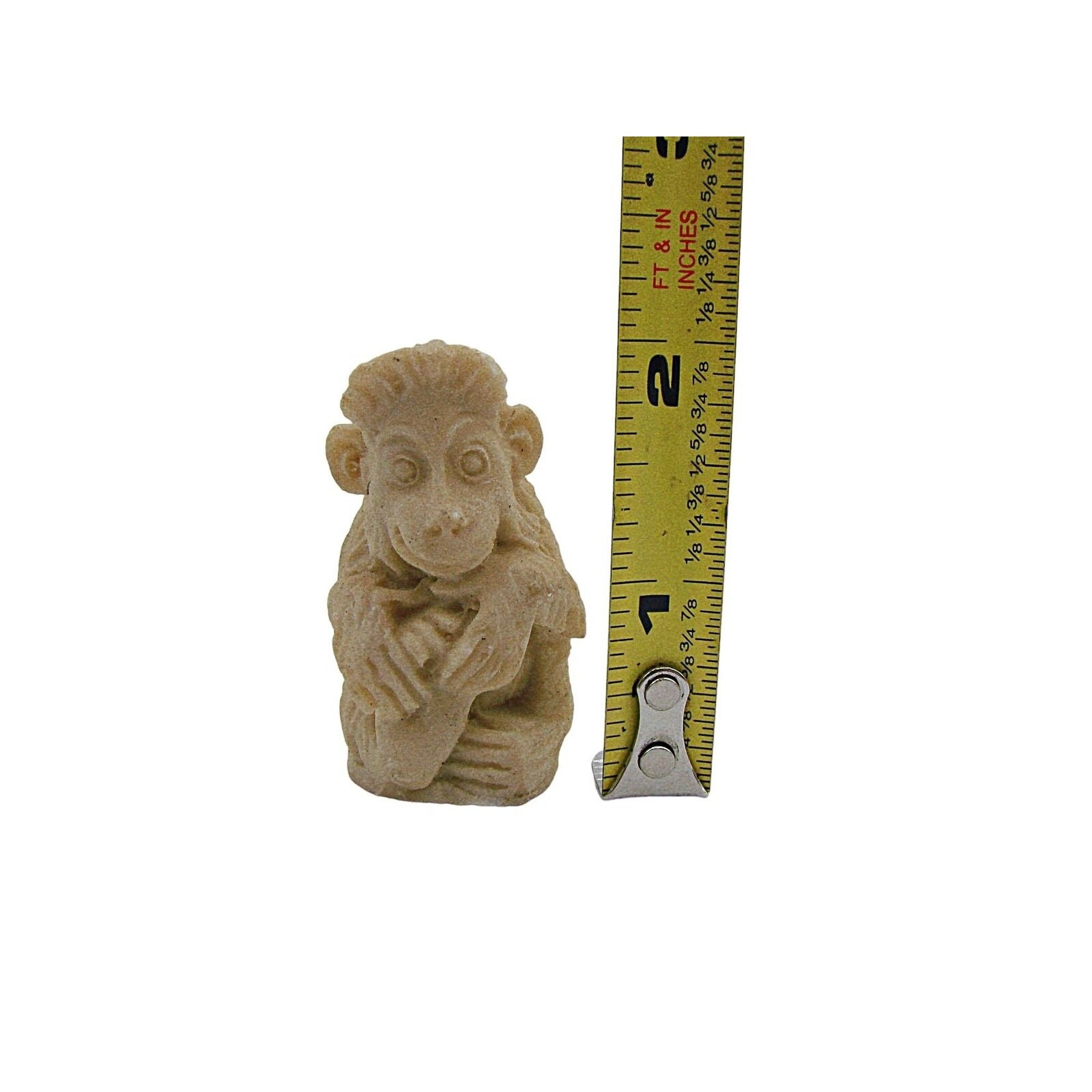 Vintage Small Baboon Monkey Chimp Art Figure Miniature Bone Resin ...