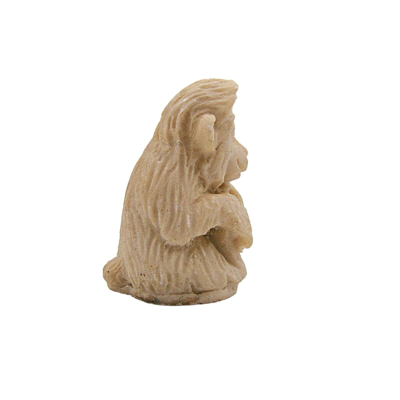 Vintage Small Baboon Monkey Chimp Art Figure Miniature Bone Resin ...
