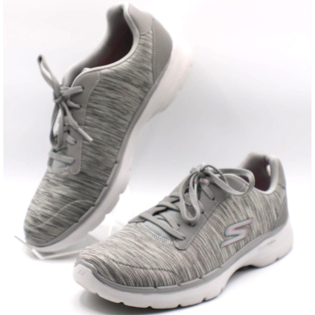Skechers Go Walk 6 Walking Shoes Womens 9.5 Hyper Pillars Soles Gray ...