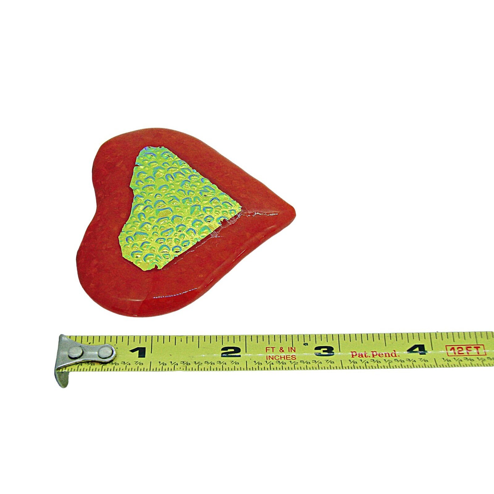 Handmade Paperweight Heart Pottery Ornament Gold Foil Top Hobbyist ...