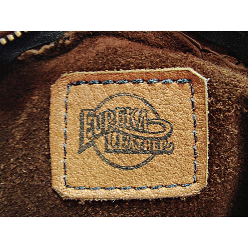 Eureka Brown Leather Backpack Front Inner Pockets Zip Closure ...