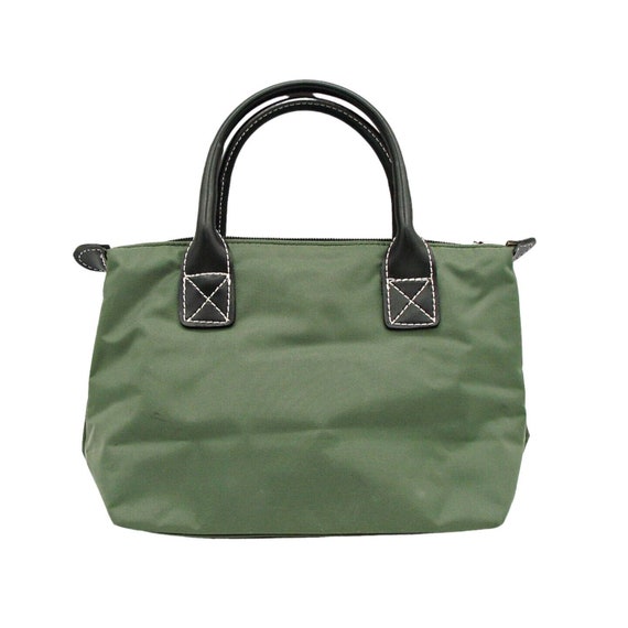 Tommy Hilfiger Sage Green Handbag Purse Double Blk Handle Bag Zip Closure 10x7 Etsy