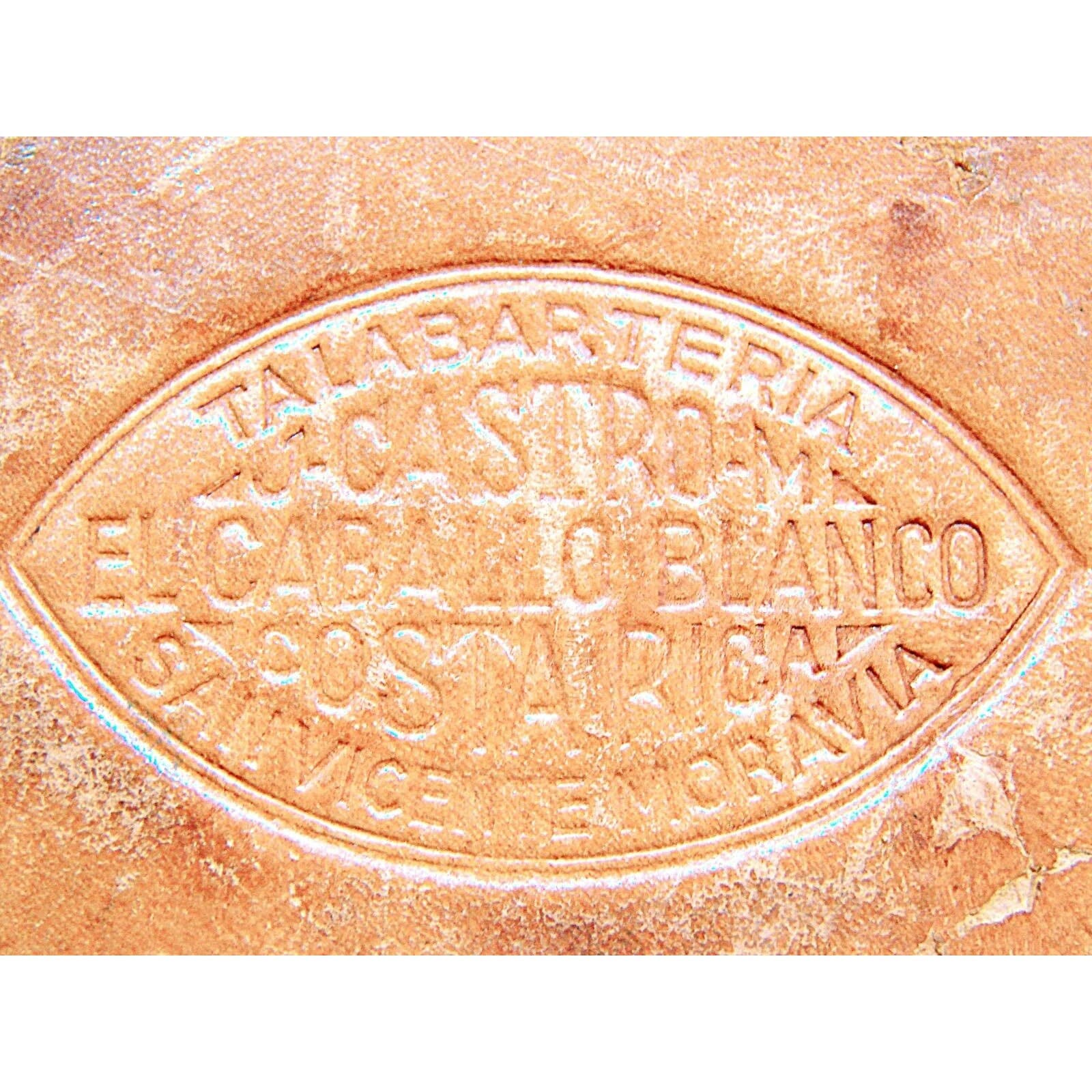 Vintage Talabarteria Hand Tooled Leather Castro El Caballo Blanco ...
