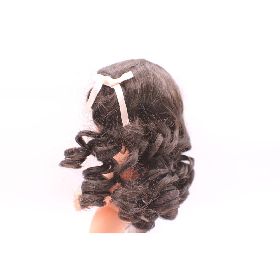 NEW Monique Collection Erika Doll Wig 12-13" Dark Brown Pig Tail Curly ...