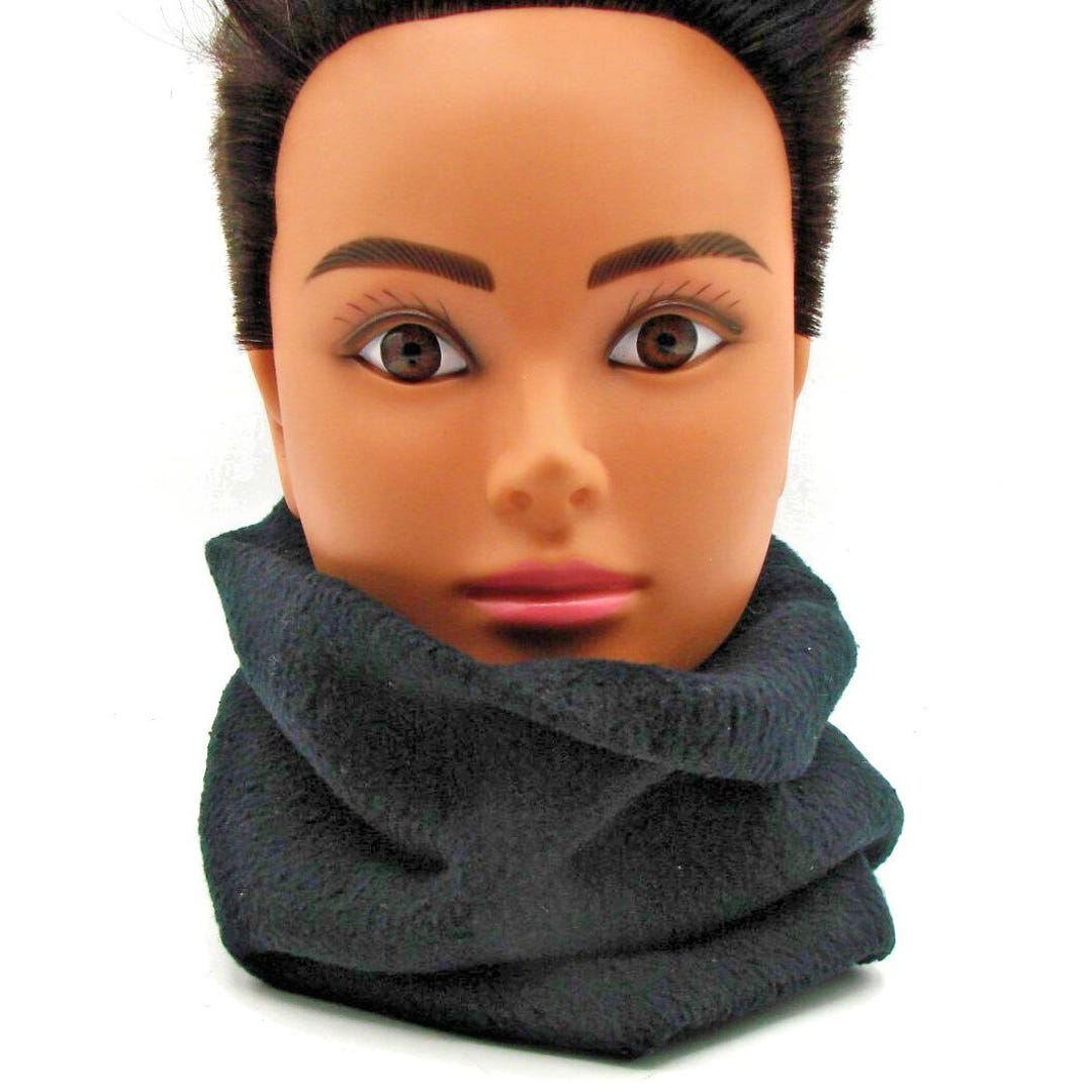 Turtle Neck Face Warmer Black Fleece Soft Acrylic Winter Warm Fleece ...