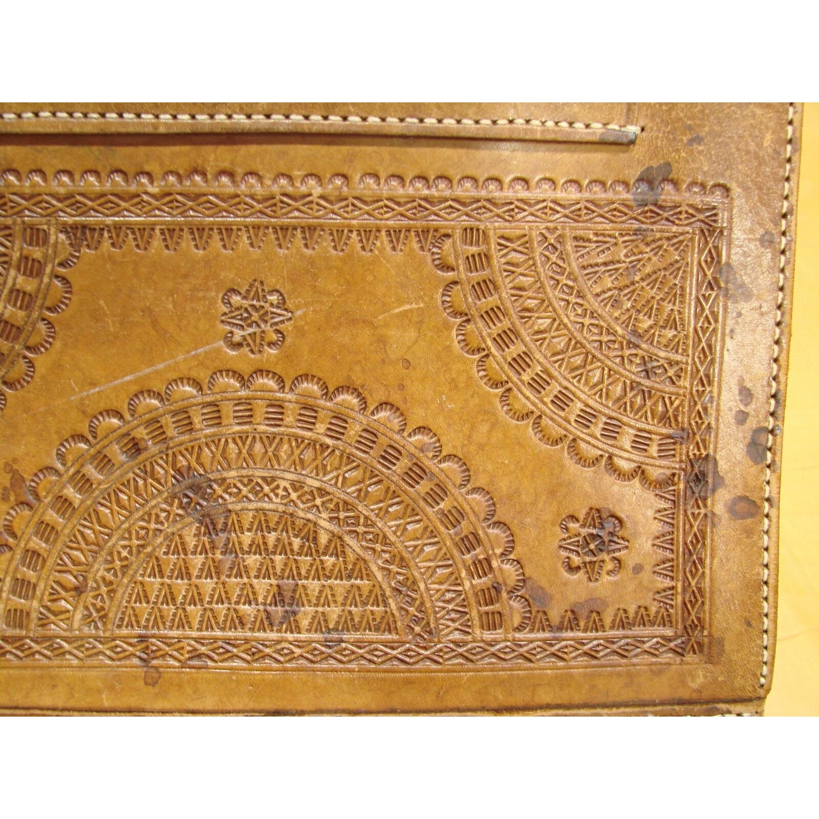 Vintage Talabarteria Hand Tooled Leather Castro El Caballo Blanco ...