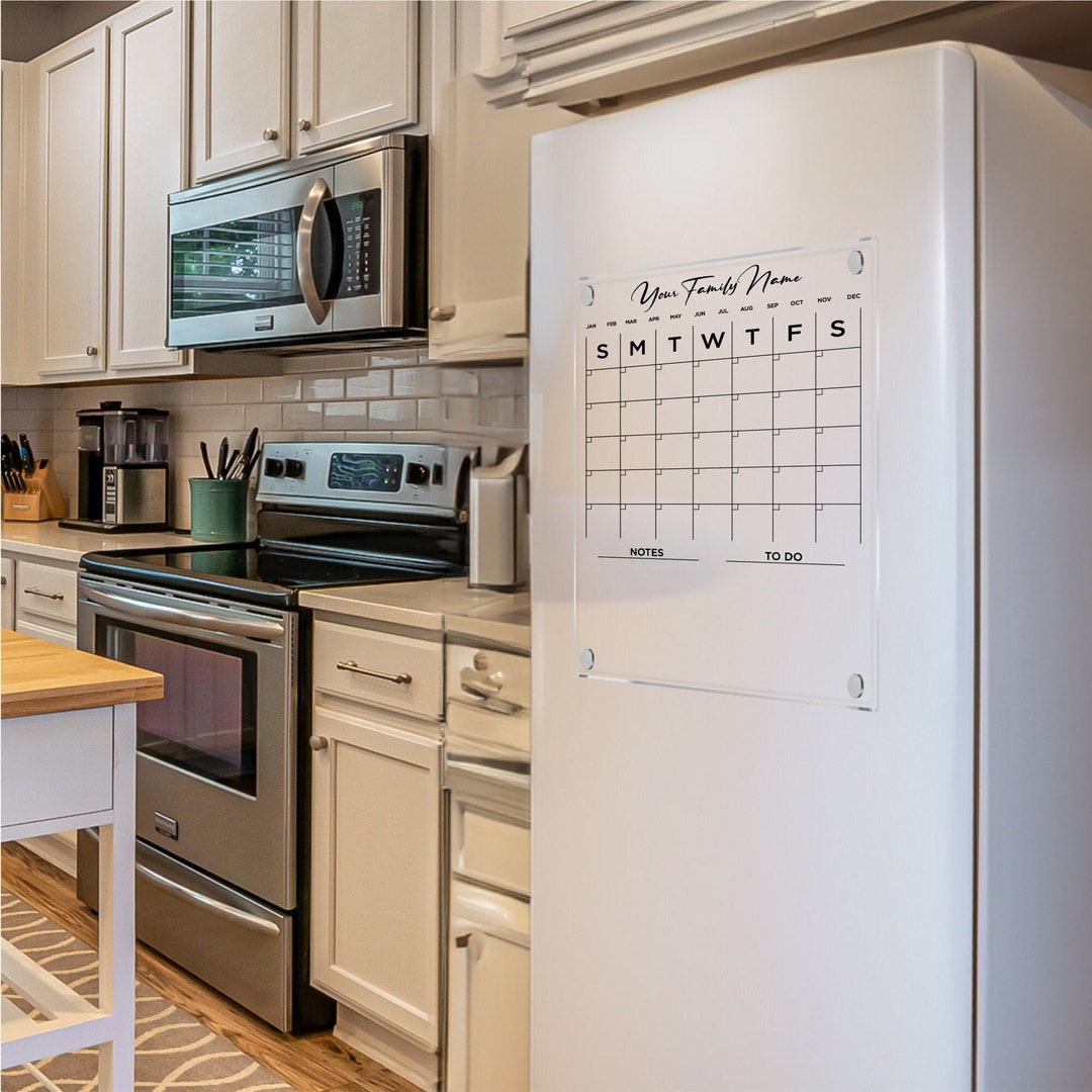 Acrylic Fridge Calendar | Personalized Magnetic Family Planner ...